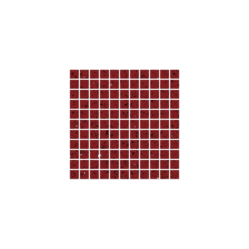 Ruby Red Mirror Fleck Quartz Mosaics Small Square