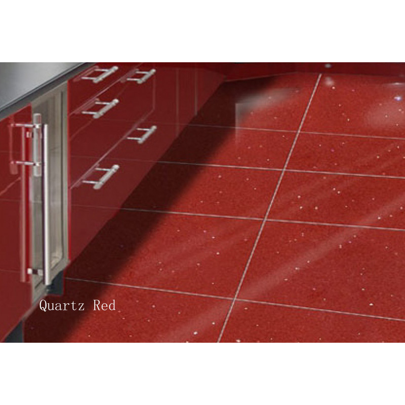 Ruby Red Mirror Fleck Quartz Mosaics Small Square