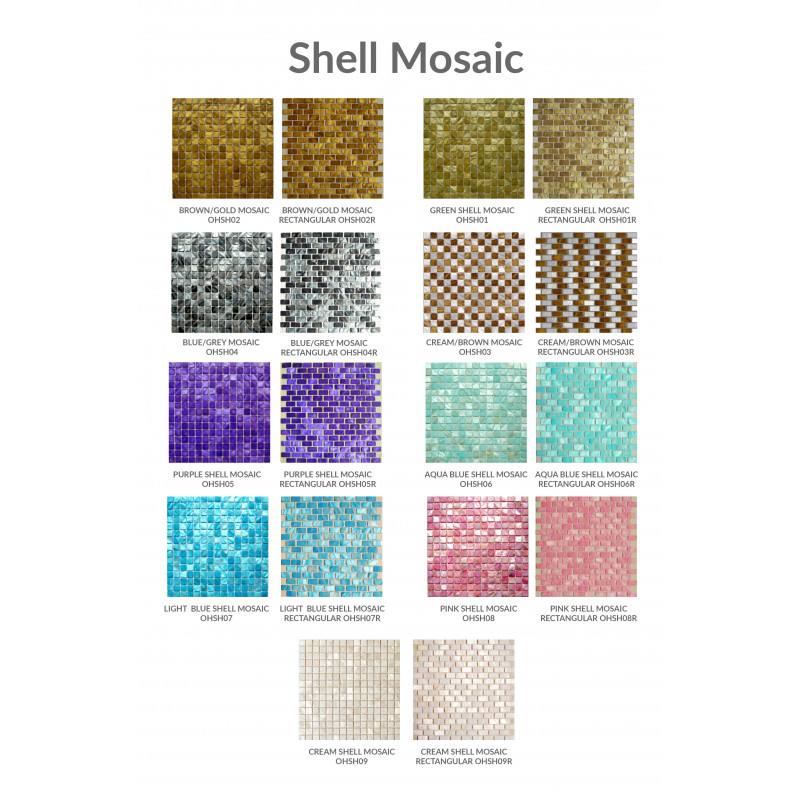 shell mosaic from O&H top shell mosaics range