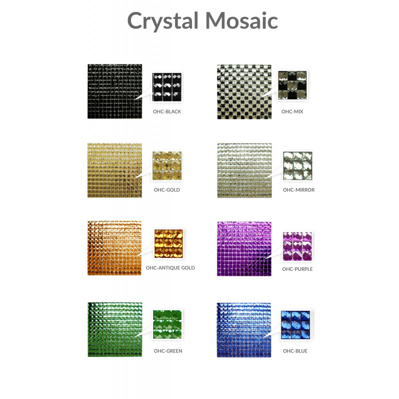 Gold crystal mosaic