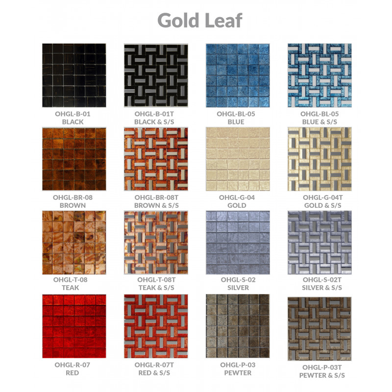 Teak leaf mosaic