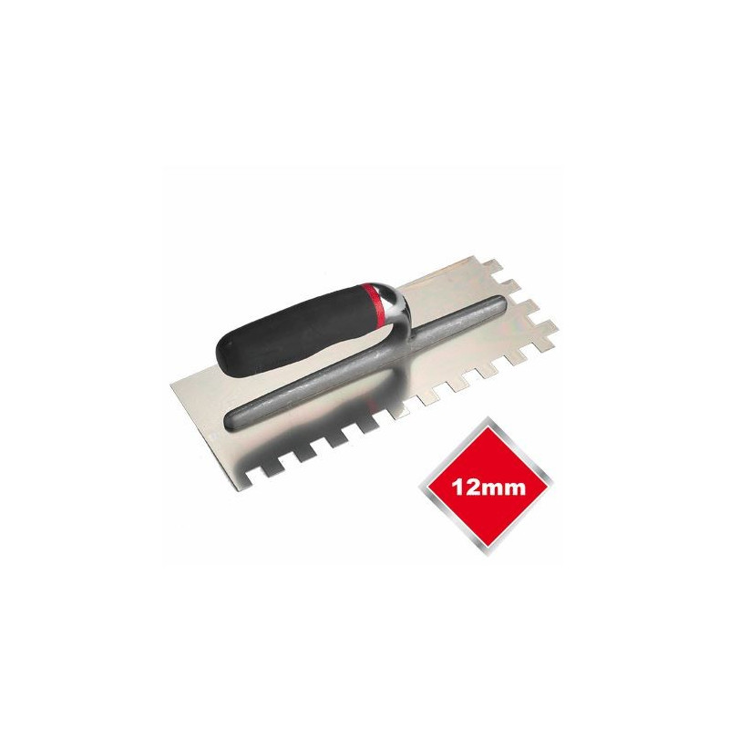 12mm Square Notch Trowel Stainless Steel | Laporsa