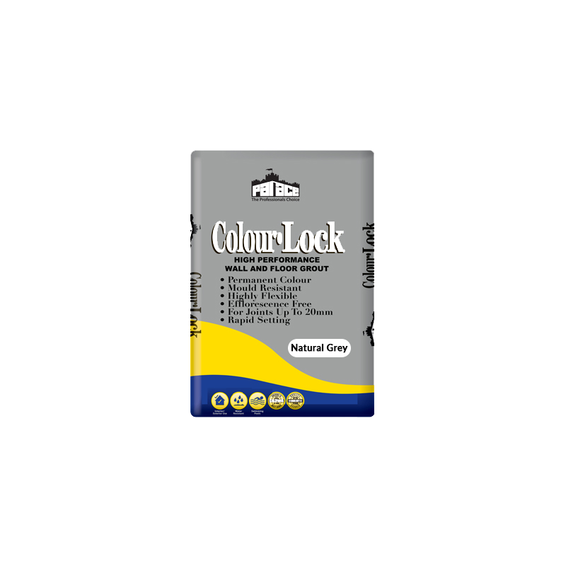 Palace Colour-Lock Grout –Natural grey – Wall & Floor Tile Grout - 3KG