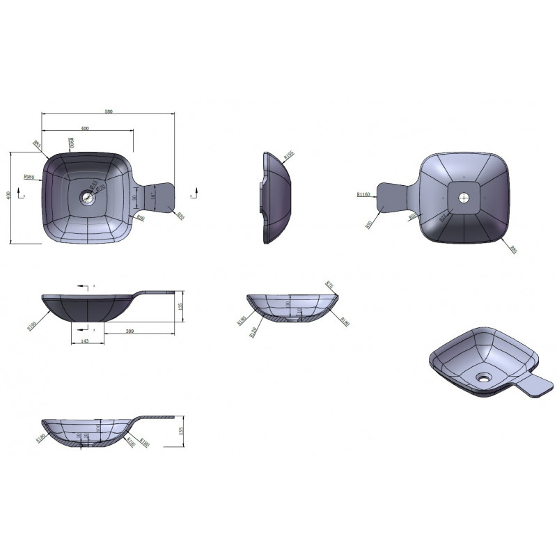 luxury stone bathware