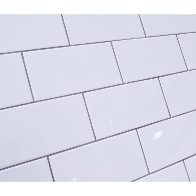 Metro Tile Flat White Polished 10x20