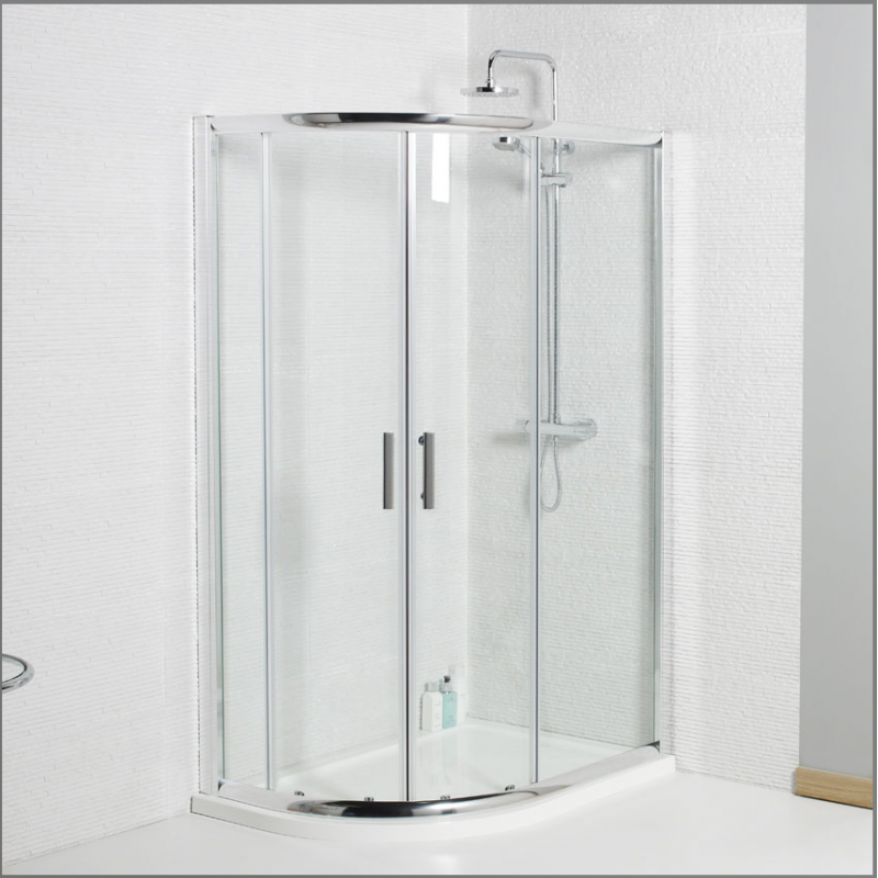1000 x 800mm Two Door Shower Offset Quadrant