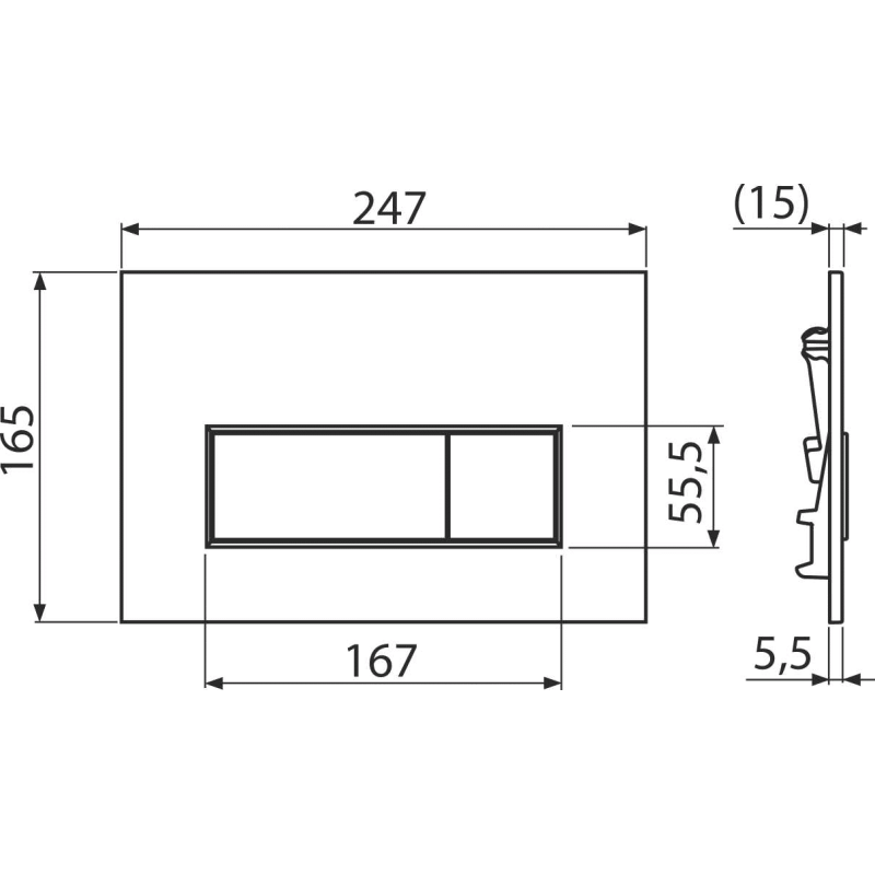 Flush plate for pre-wall installation systems, | Laporsa