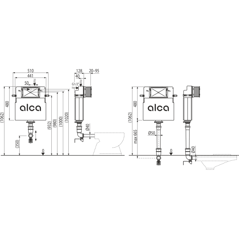 Alca Concealed Cistern Basicmodul | Laporsa