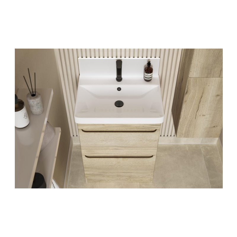 Byford 800 Three Drawer Vanity Unit - Halifax Oak