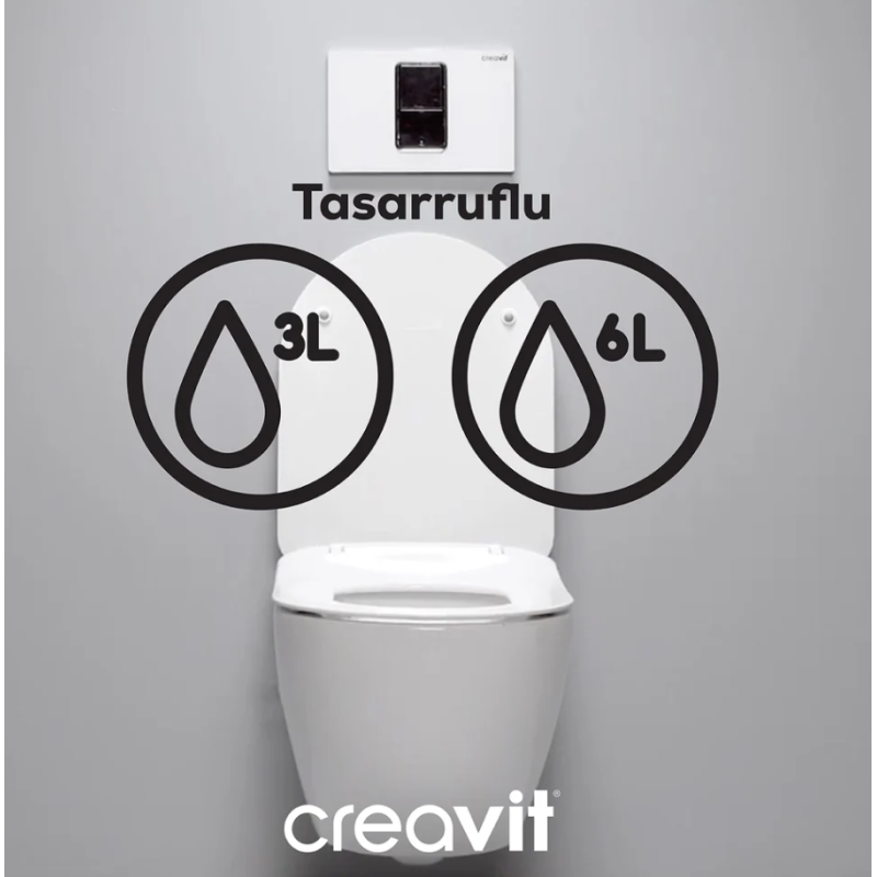 Creavit Terra Matte Black Painted Control Panel