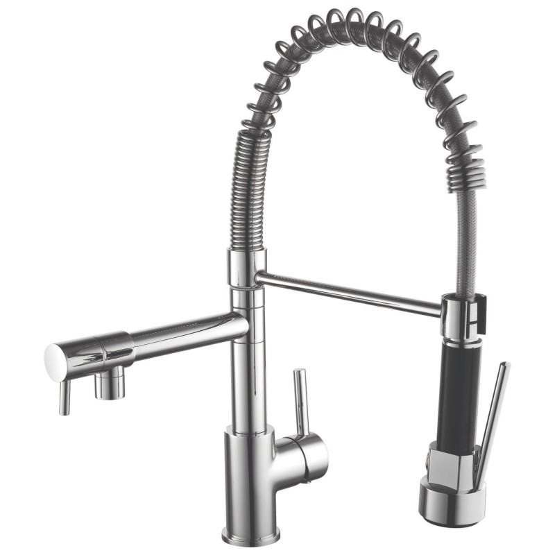 Dual Spout Kitchen Mixer Tap W/Pull Out | Laporsa