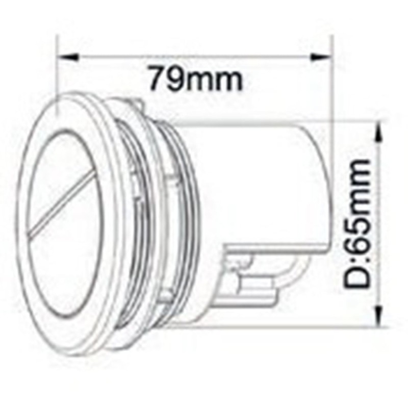 Brushed Brass Dual Flush Push Button | Laporsa