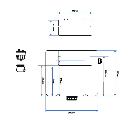 Concealed Cistern with Side Inlet | Chrome Button | Laporsa